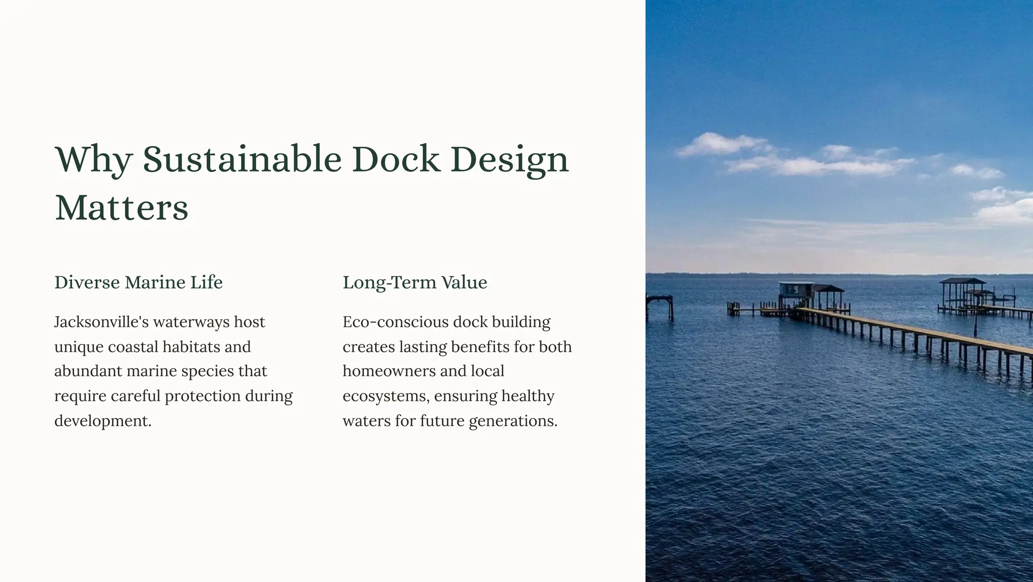 Dock Building Jacksonville FL | B&W Marine Construction | PDF