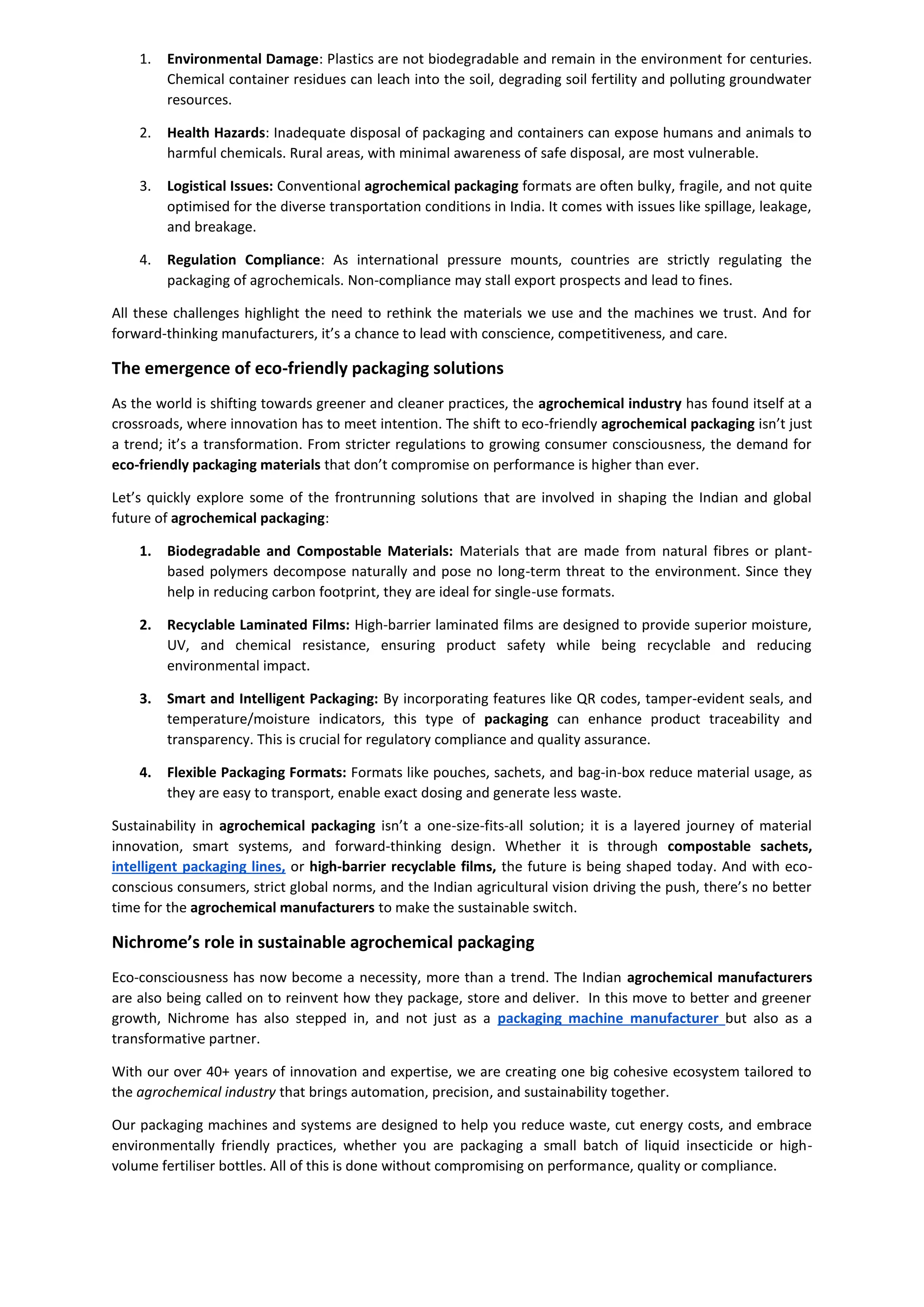 Eco-Friendly Agrochemical Packaging How India’s Manufacturers Can Stay ...