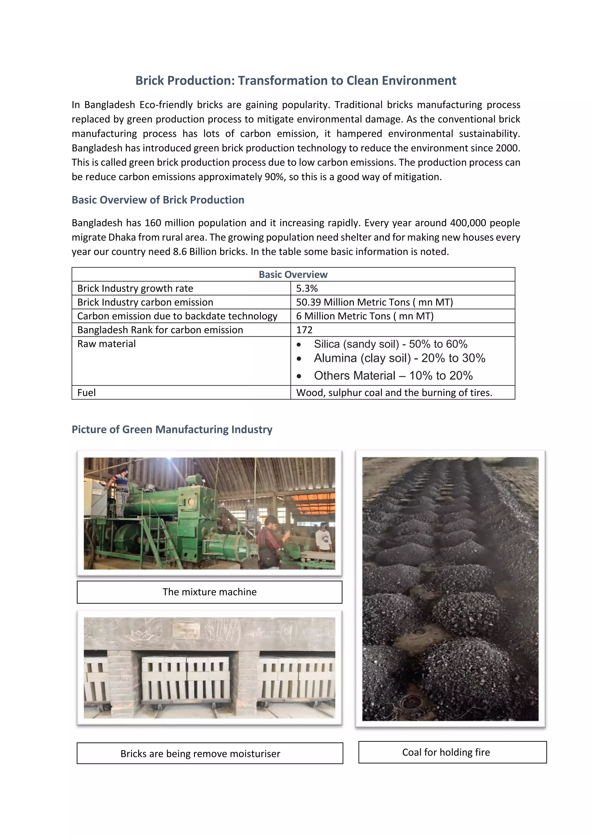 Eco-Friendly Brick Production | PDF