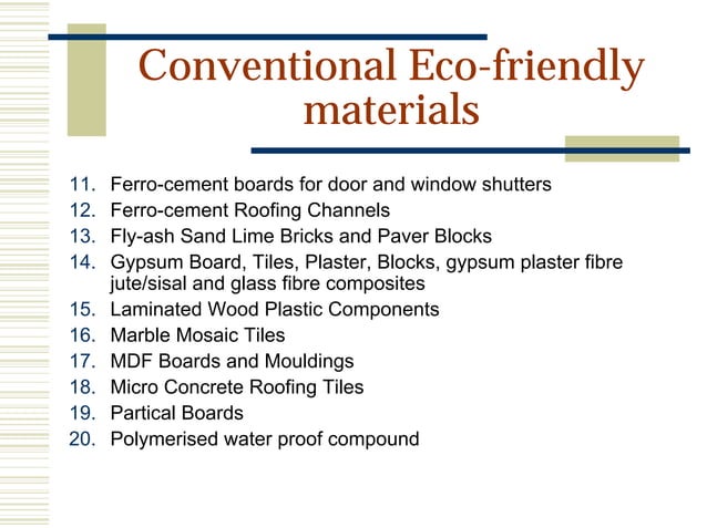 Eco friendly building materials | PDF