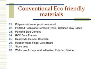 Eco friendly building materials | PDF