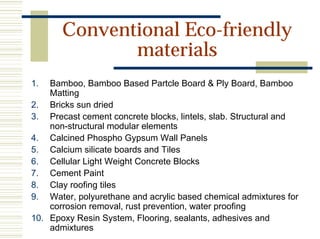 Eco friendly building materials | PDF