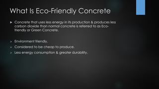 Eco-Friendly Concrete | PDF