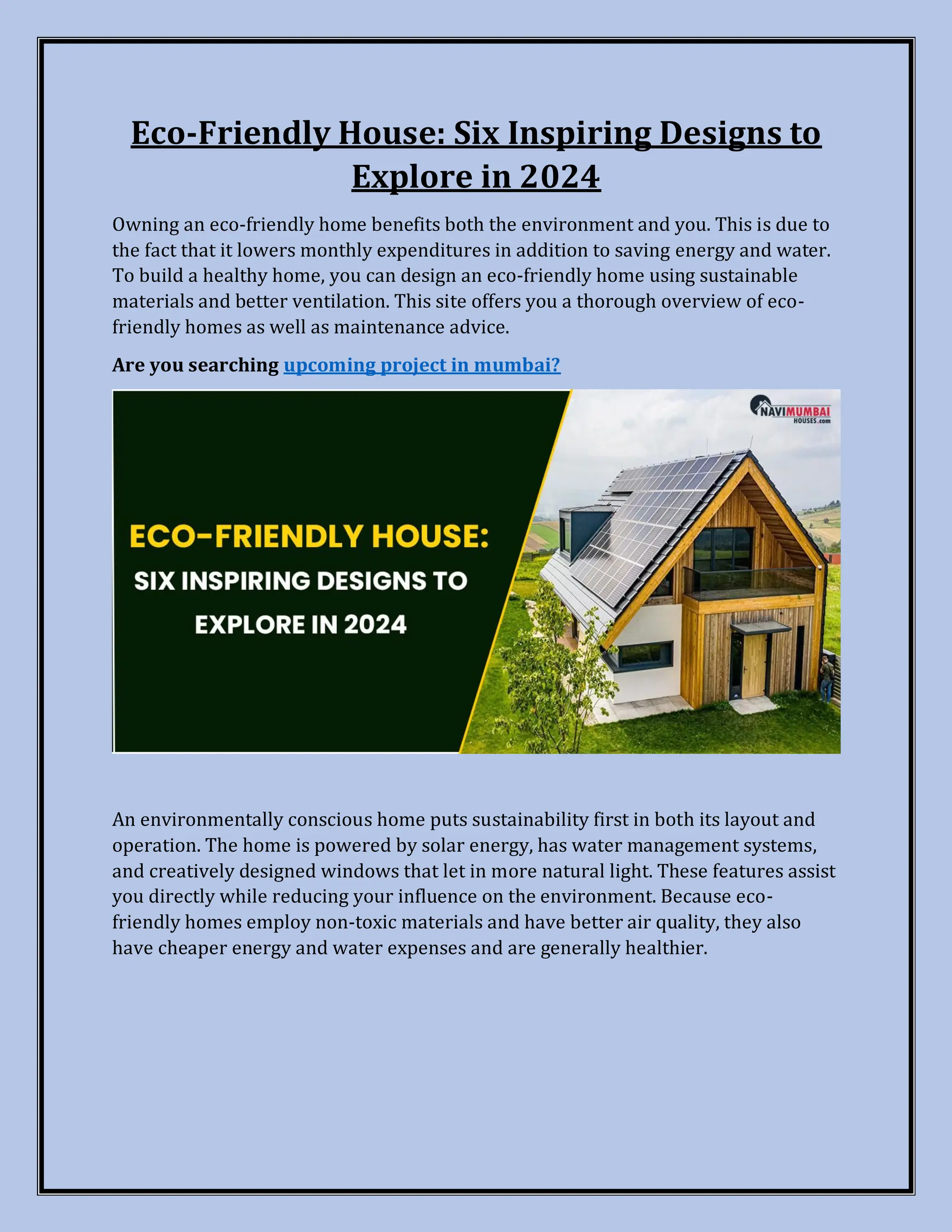 Eco-friendly House- Six Inspiring Designs to Explore in 2024.pdf