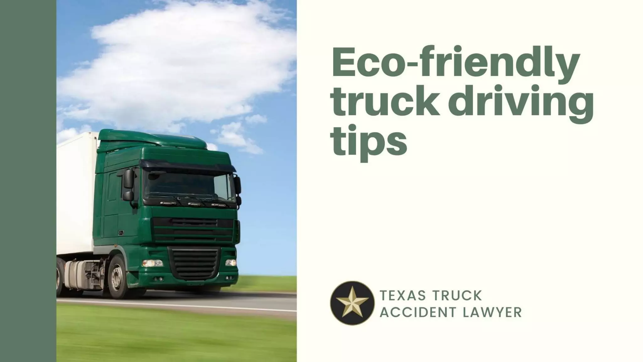 Eco-Friendly Truck Driving Tips | PPT