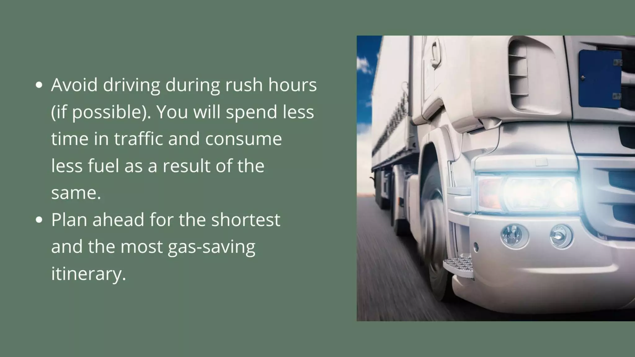 Eco-Friendly Truck Driving Tips | PPT