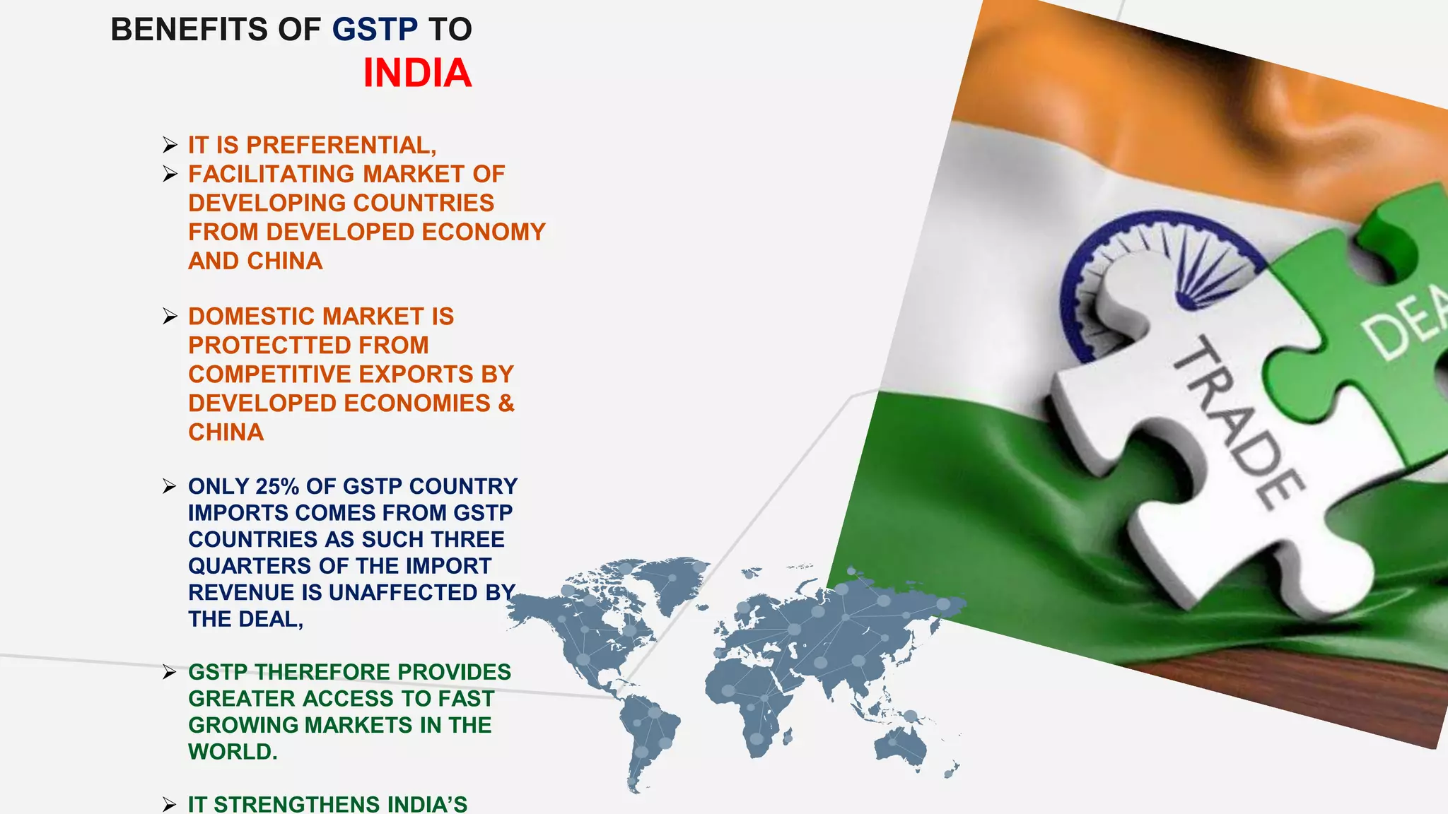 Global system of Trade preference (GSTP) benefits for India | PPT