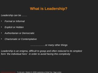 Eco-Leadership: Towards a new paradigm | PPT