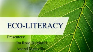 ECO-LITERACY EDUCATION 9 REPORTINGS.pptx