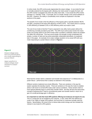 Eco-mode: Benefits and Risks of Energy-saving Modes of UPS Operation | PDF
