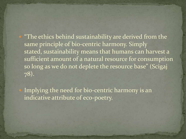 Eco poetry & ecological awareness | PPT | Environment | Science