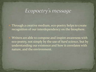Eco poetry & ecological awareness | PPT