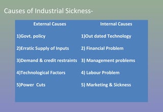 industrial sickness in India | PPT