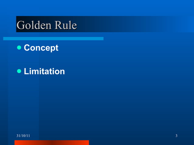 Golden rule in Spain | PPT