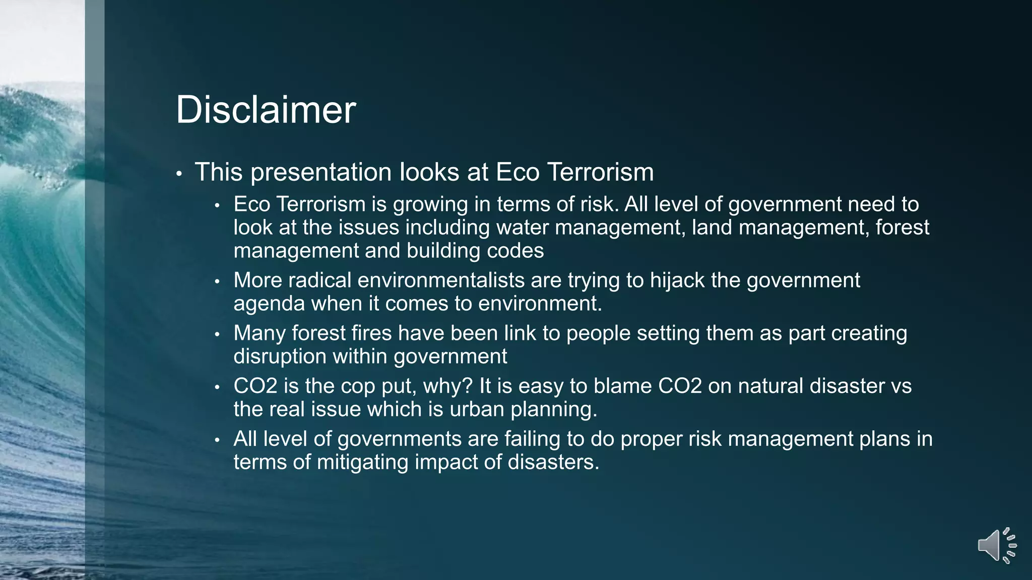 Rise of Eco-Terrorism | PPTX