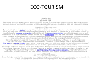 Eco tourism project paper | PPTX