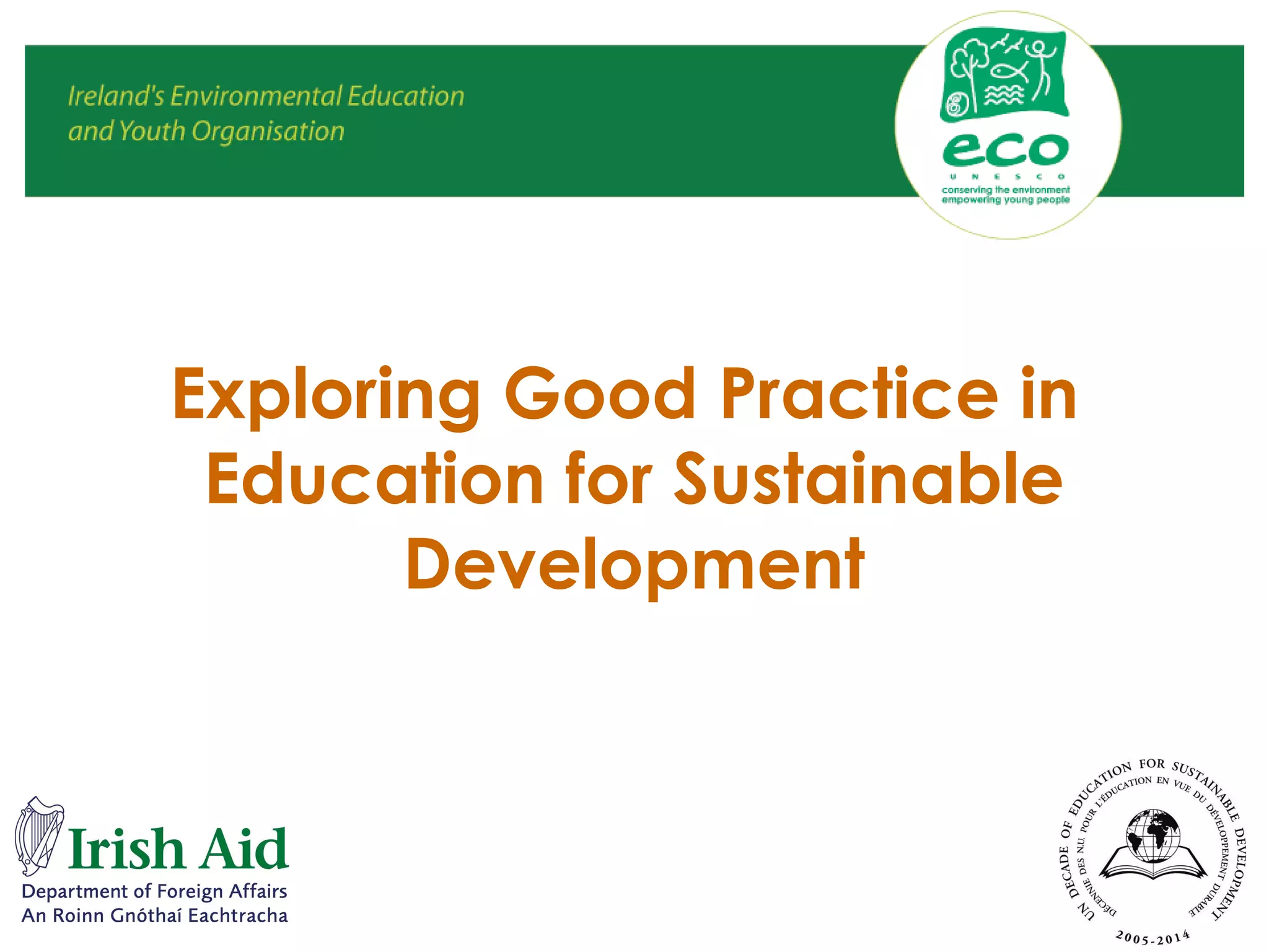 Education for Sustainable Development | PPT