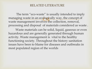 Eco Waste Management | PPTX