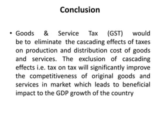 Eco GST & Effect on Indian Economy | PPTX