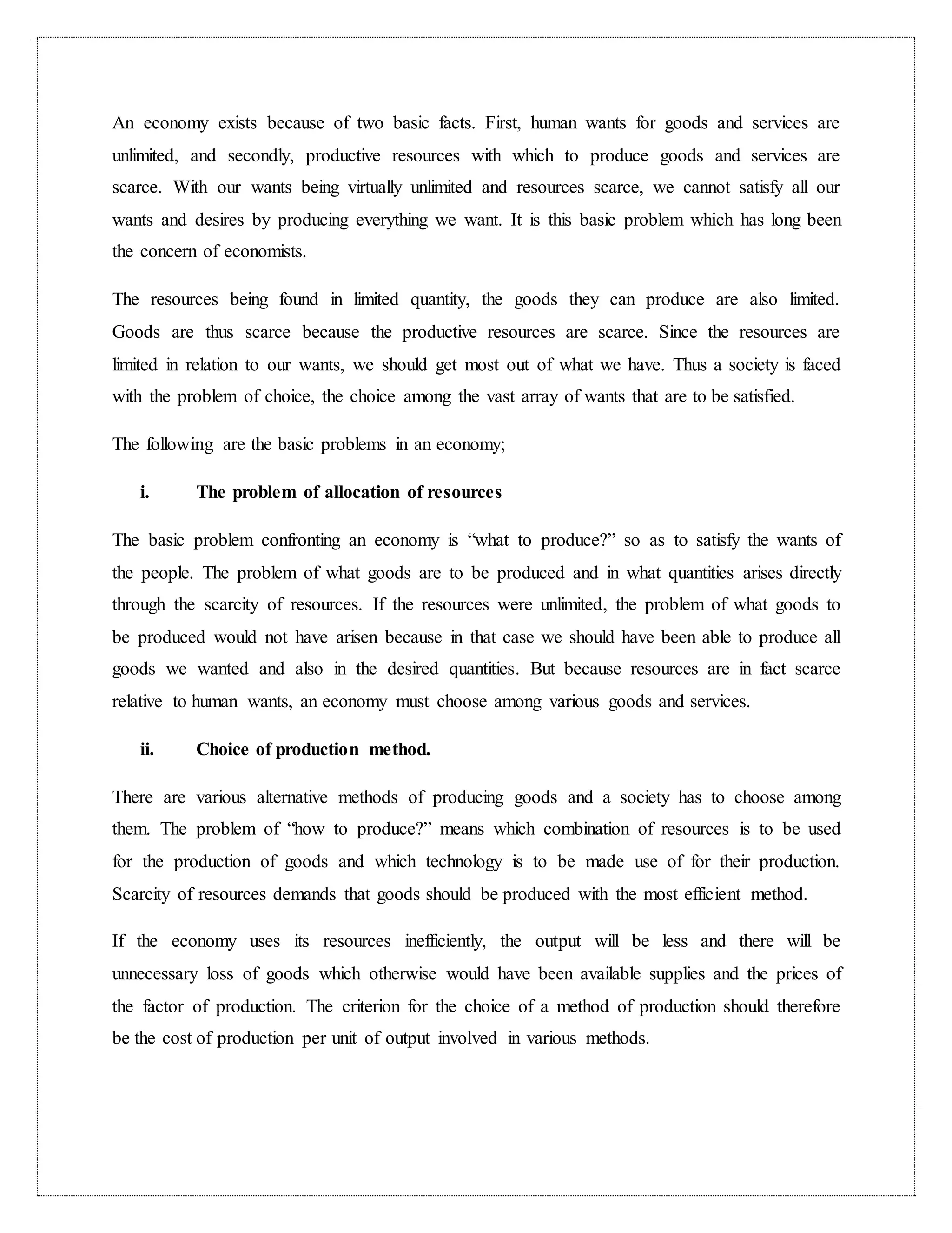 Economics problems and the PPC | DOCX