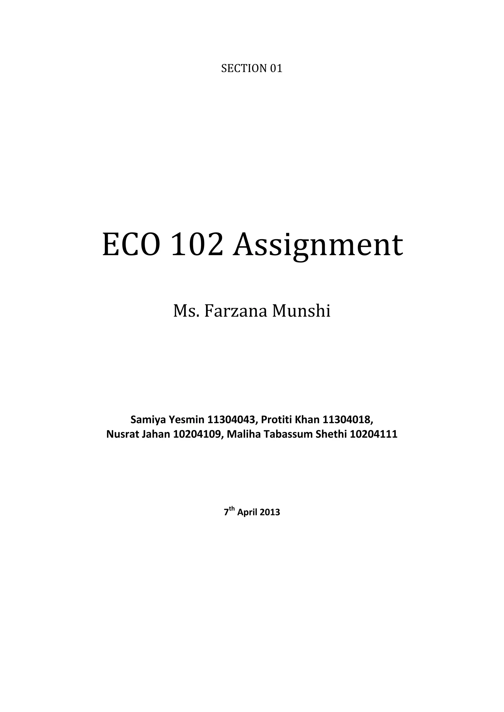 ECO102 assignment | DOCX