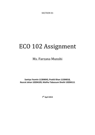 ECO102 assignment | DOCX