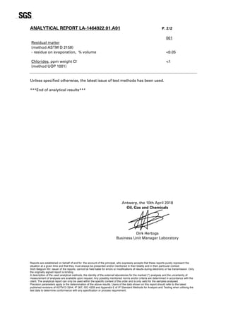ECO134 Analytical Report - Hydrocarbon Refrigerant | PDF