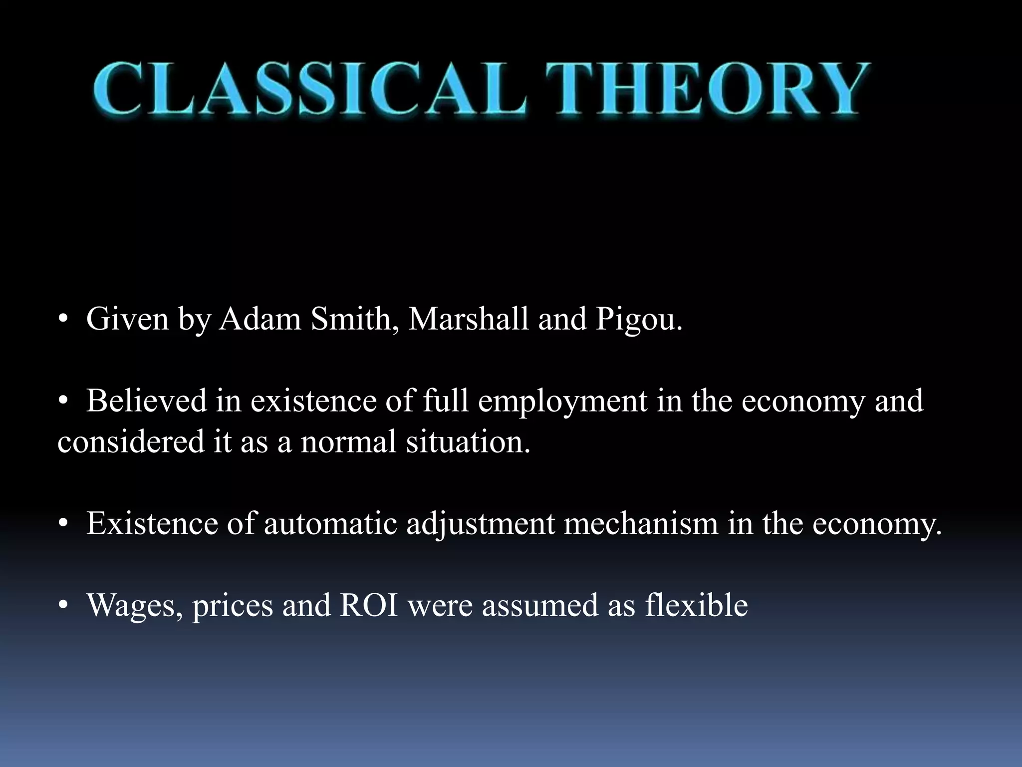 The Great Depression of 1930's: Classical vs Keynes | PPTX