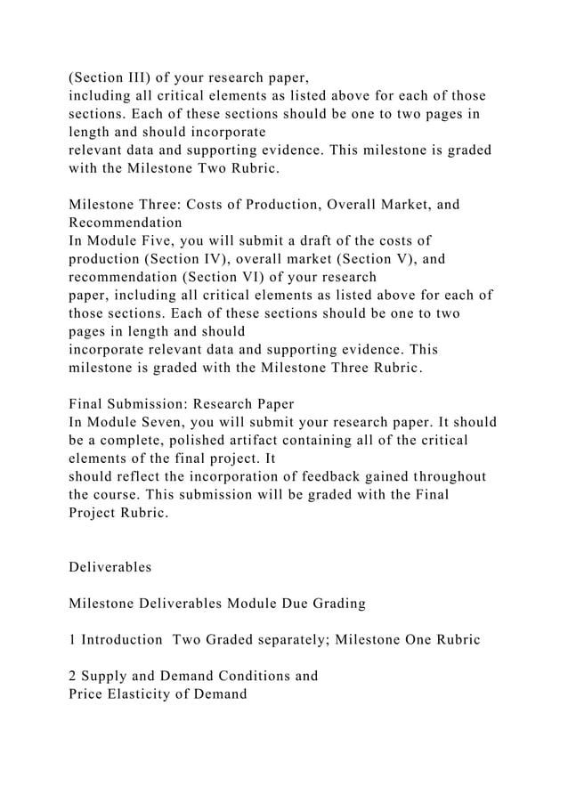 ECO 201 Final Project Guidelines and Rubric Overview .docx | Business ...