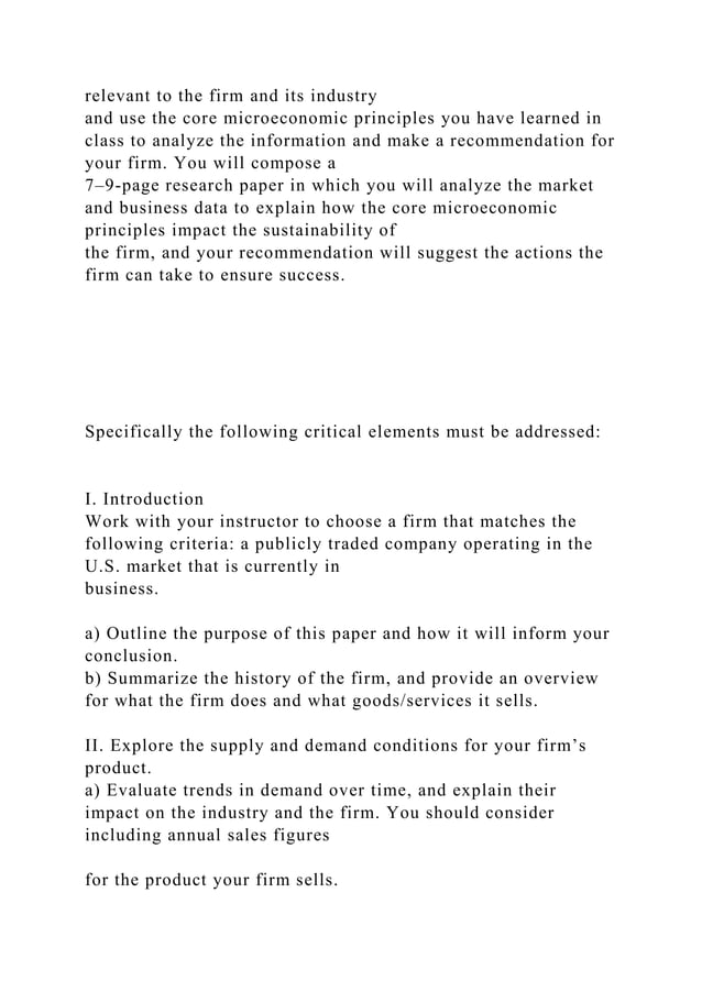 ECO 201 Final Project Guidelines and Rubric Overview .docx | Business ...