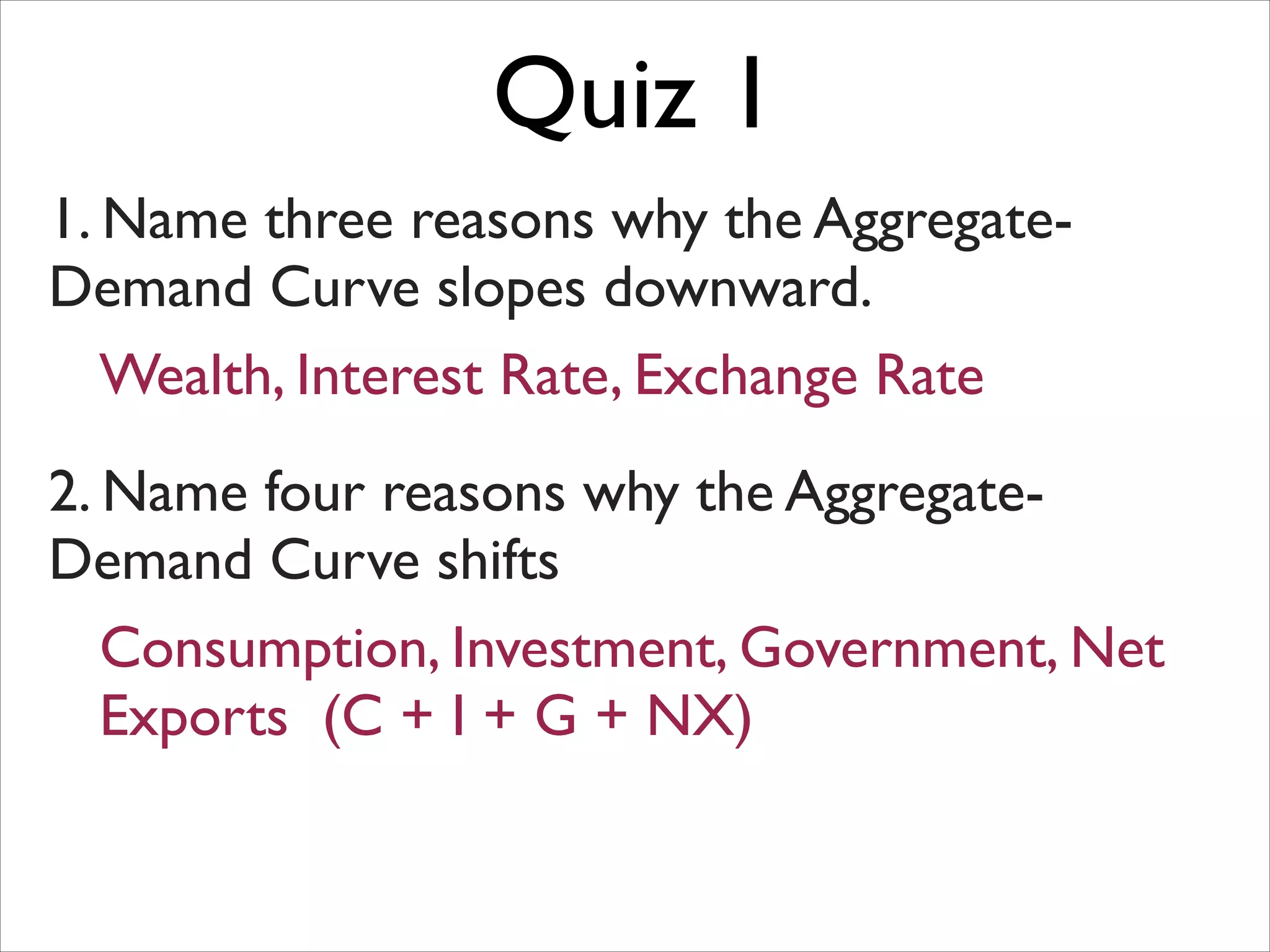 Eco 202 ch 34 aggregate demand and aggregate supply | PDF