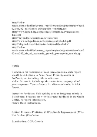 ECO 202 Milestone One Guidelines and Rubric Macroeconomic .docx