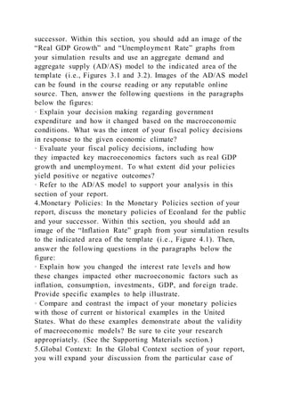 ECO 202 Project TemplateEconomic Summary Report | DOCX