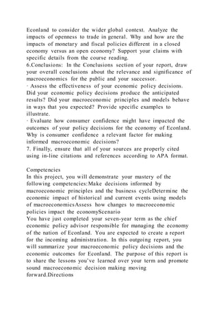 ECO 202 Project TemplateEconomic Summary Report | DOCX