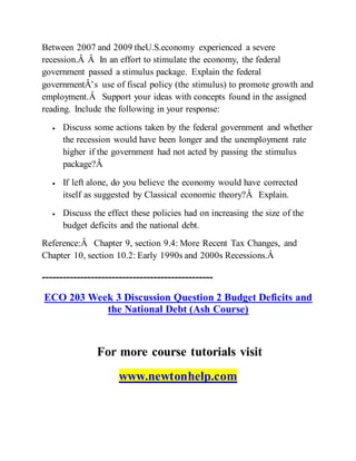 ECO 203 Success Begins /newtonhelp.com | DOCX