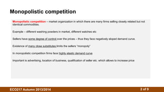 Monopolistic Competition, Microeconomics | PDF
