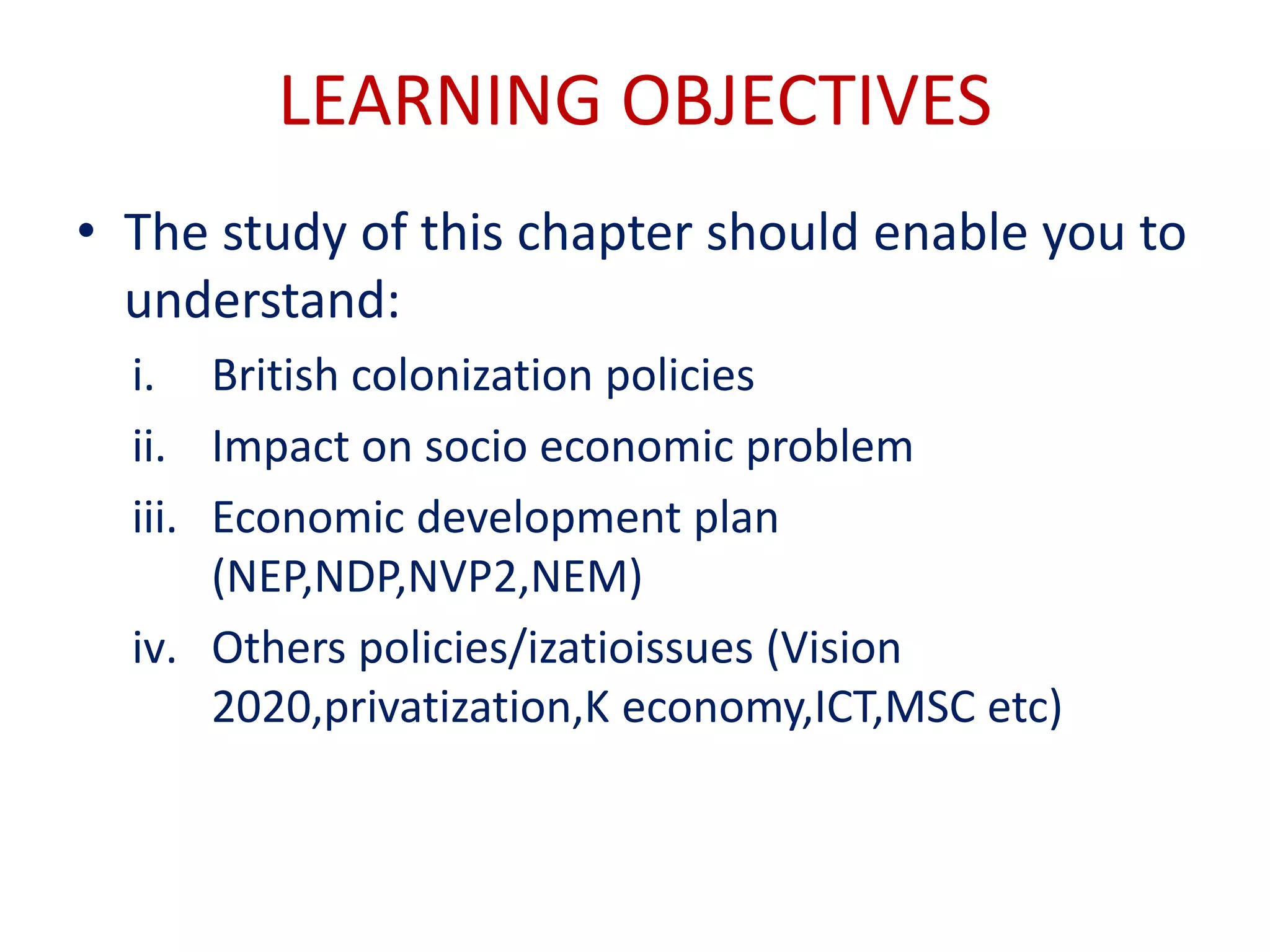 CH 2 MALAYSIAN ECONOMIC | PPT