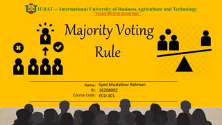 Majority Voting Rule | PPTX
