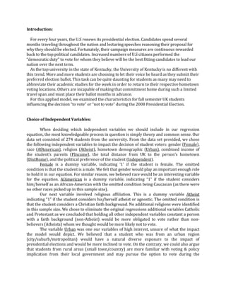 ECO491 Group Project | PDF