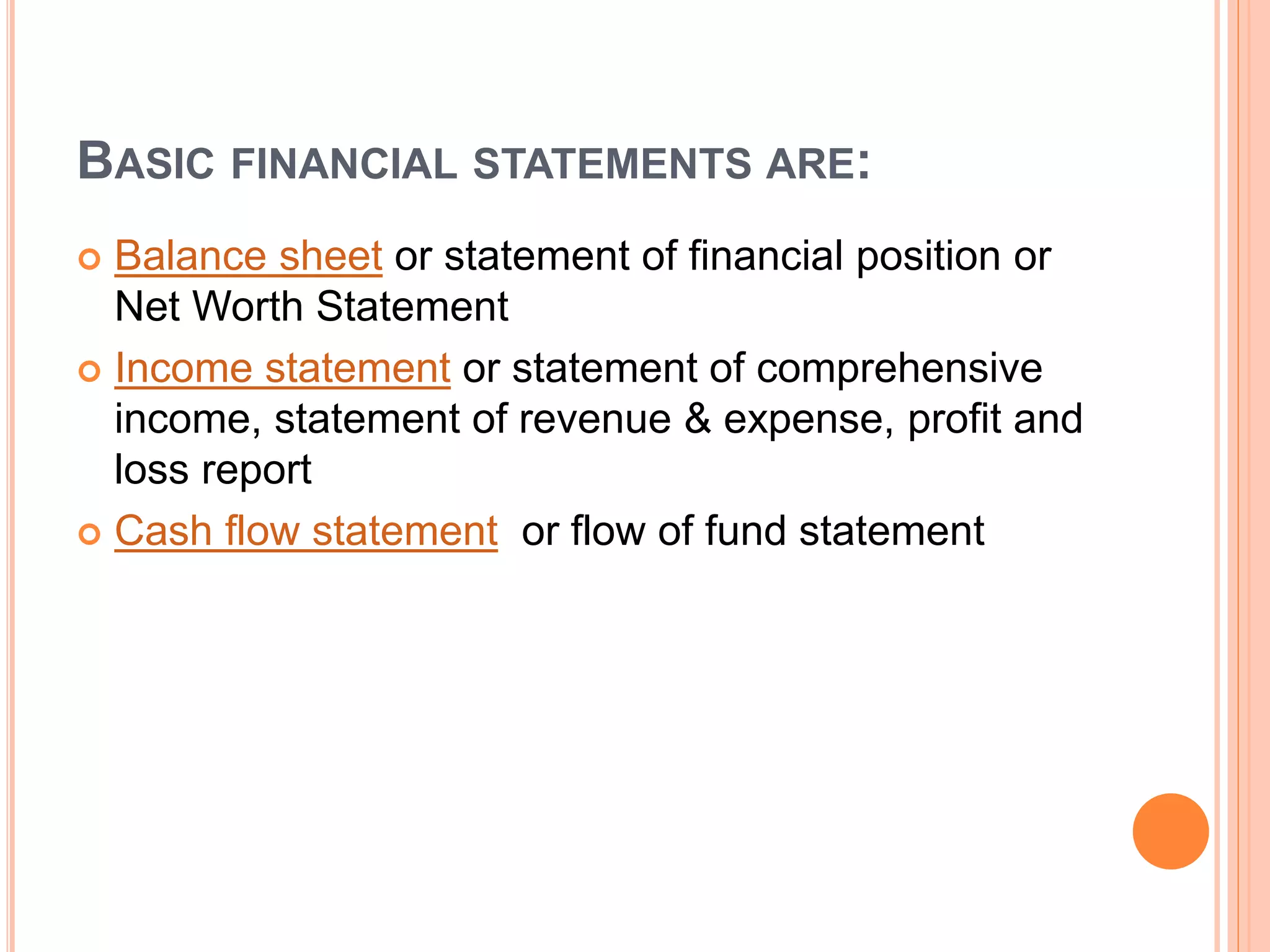 preparation of financial statements | PPTX