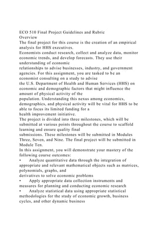 ECO 510 Final Project Guidelines and Rubric Overview The final.docx ...