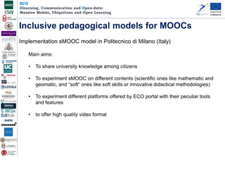 Implementation sMOOC model in Politecnico di Milano (Italy) by Alessandra Tomasini | PPTX ...