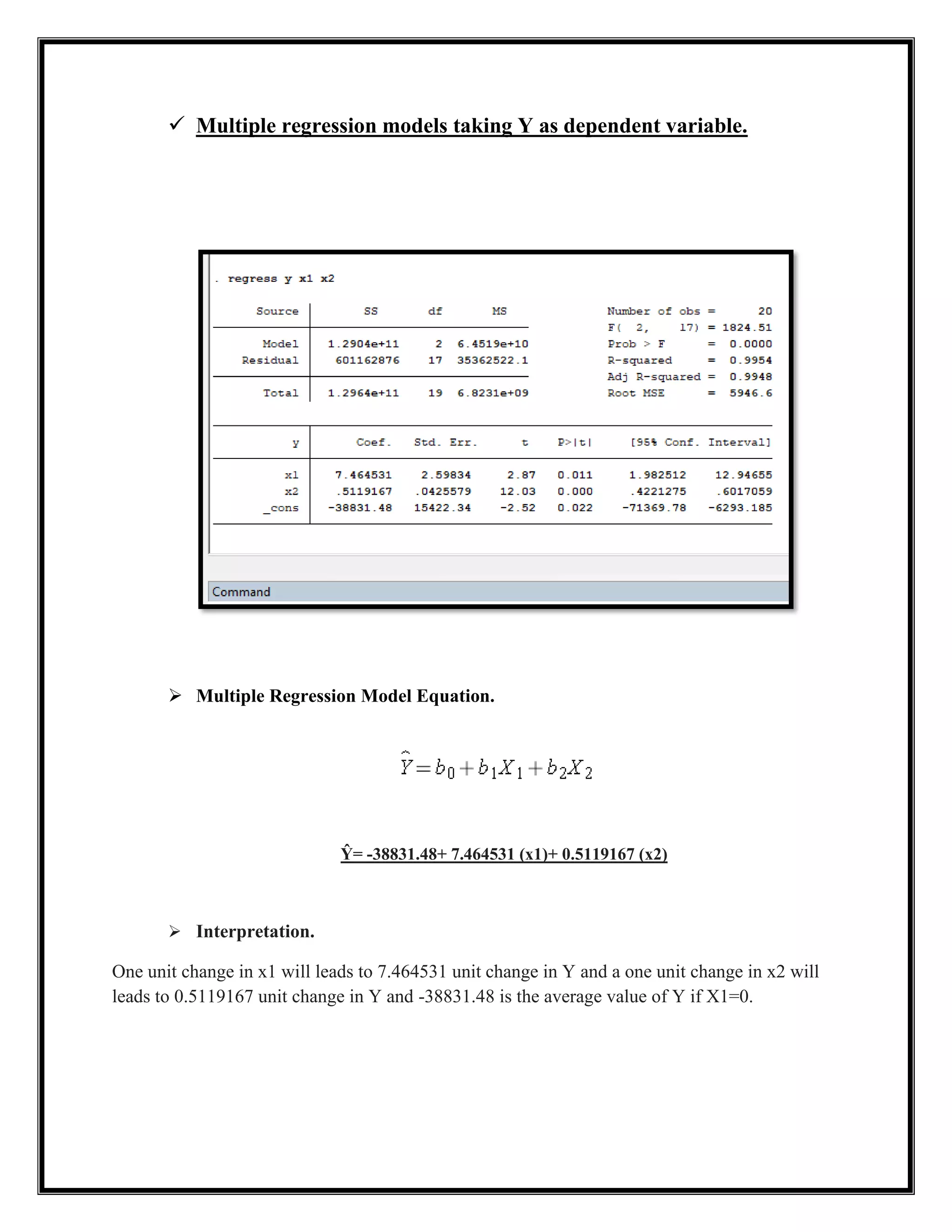 Econometrics solution in Stata | PDF