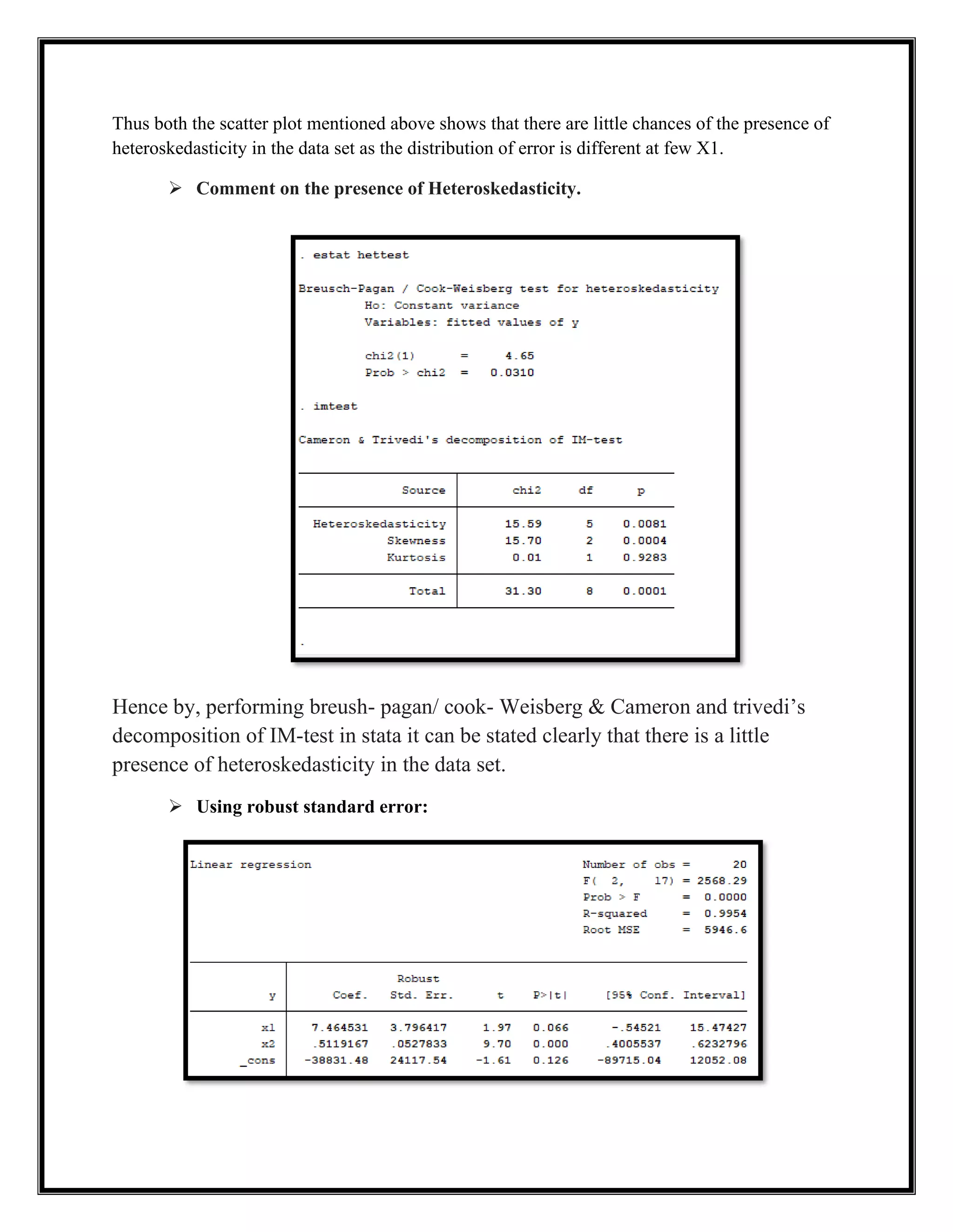 Econometrics solution in Stata | PDF