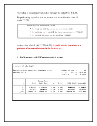 Econometrics solution in Stata | PDF