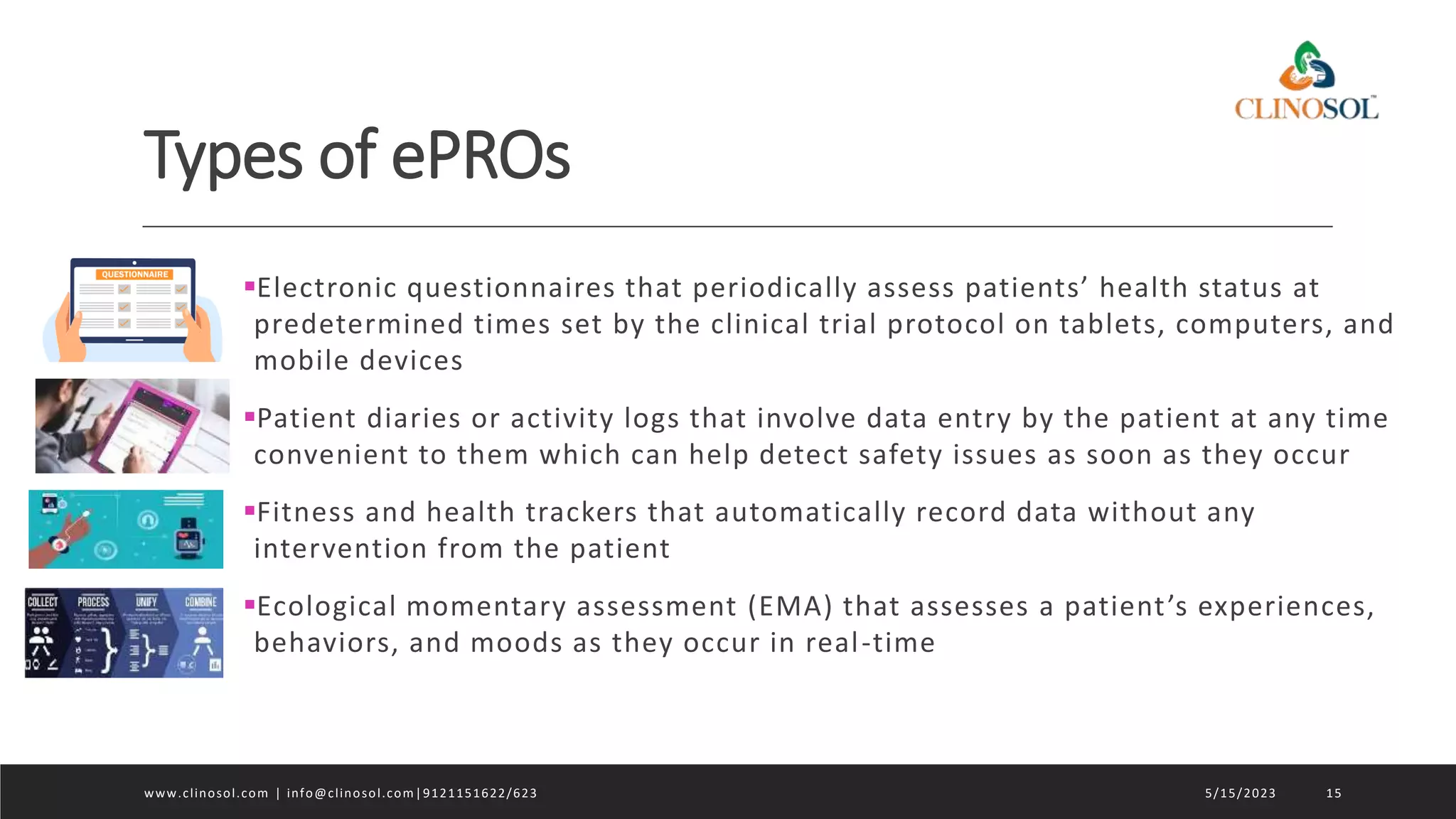 eCOA and ePRO and Their Use in Clinical Trials_pptx | PPTX