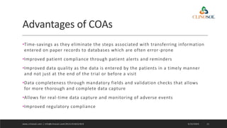 eCOA and ePRO and Their Use in Clinical Trials_pptx | PPTX