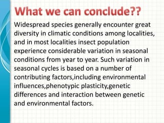 Seasonality in insects | PPTX