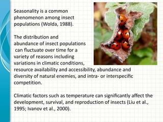 Seasonality in insects | PPTX