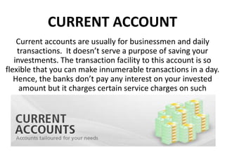 types of bank accounts | PPTX